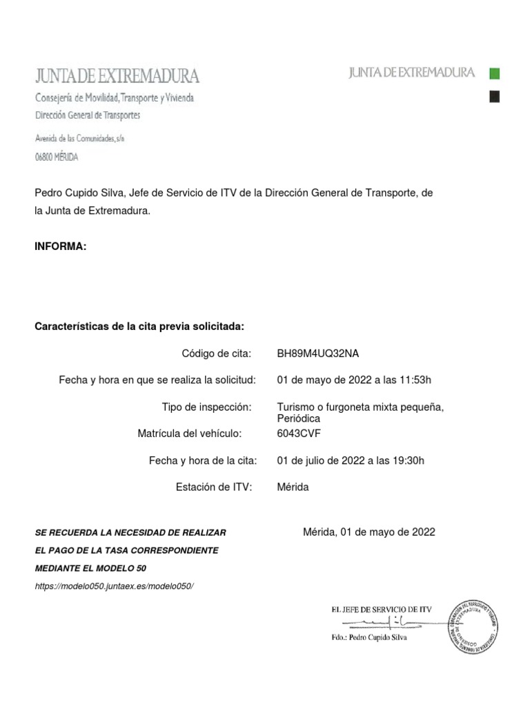 Cita Previa ITV | PDF