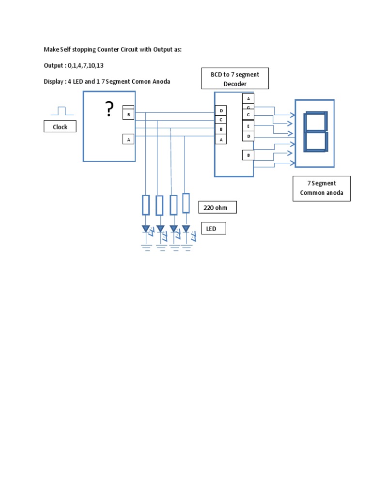 Make Self Stopping Counter Circuit With Output As | PDF