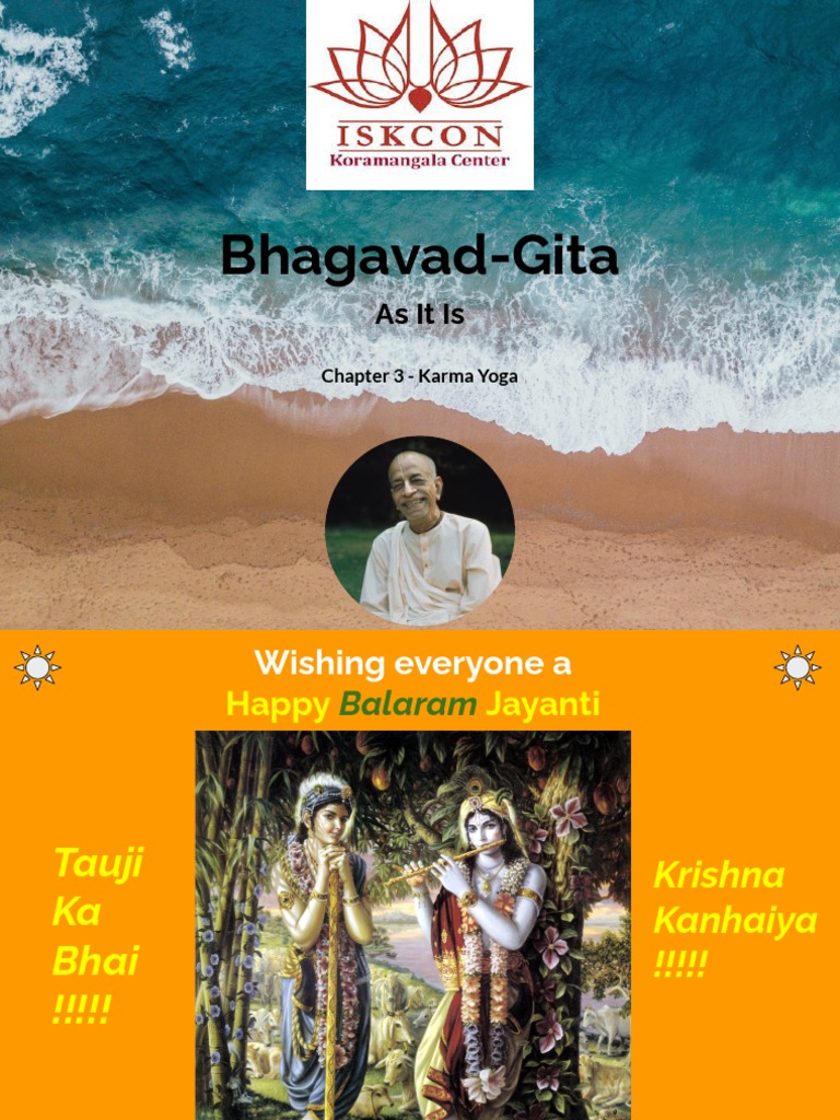 Karma Yoga in Bhagavad Gita Chapter 3 | PDF | Bhakti | Bhagavad Gita