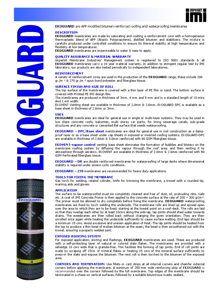 199 Imi Ekoguard | PDF | Fiberglass | Concrete
