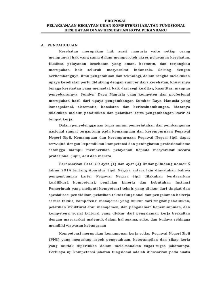 Proposal Pelaksanaan Ukom | PDF