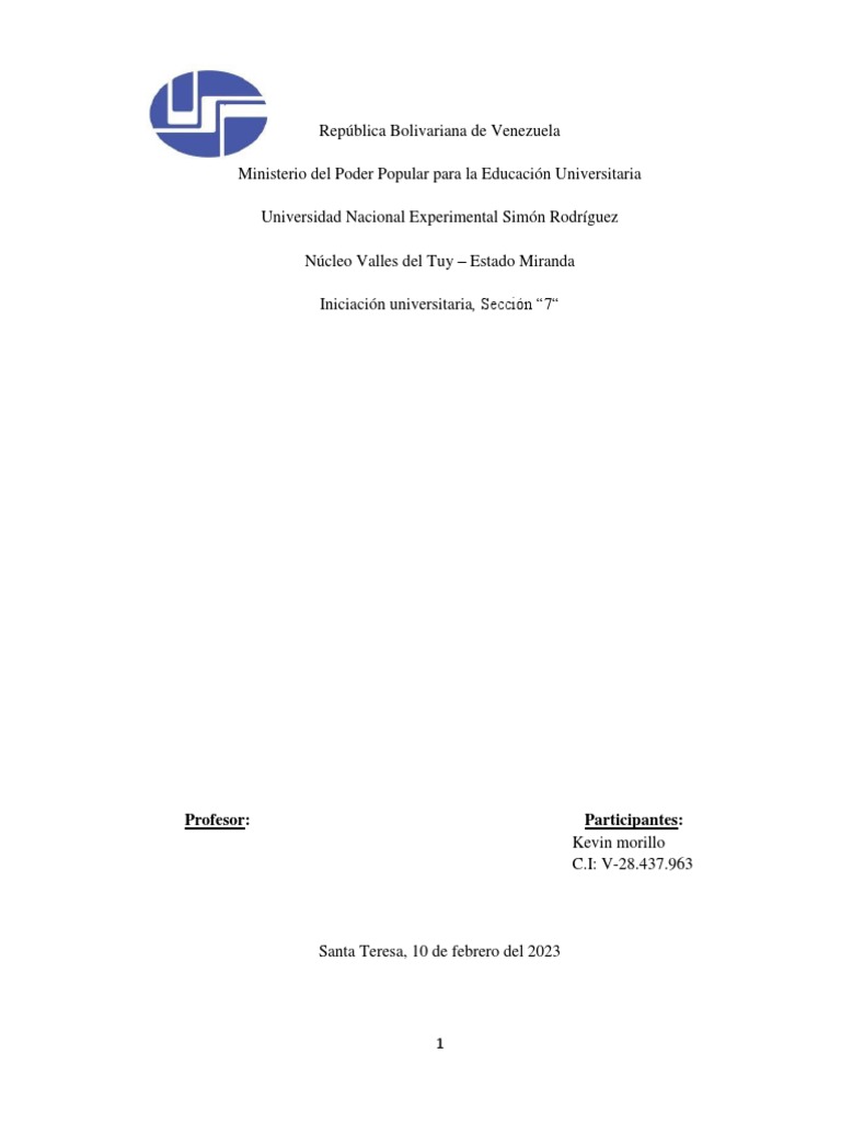 Autobibliografia Kevin Morillo | PDF