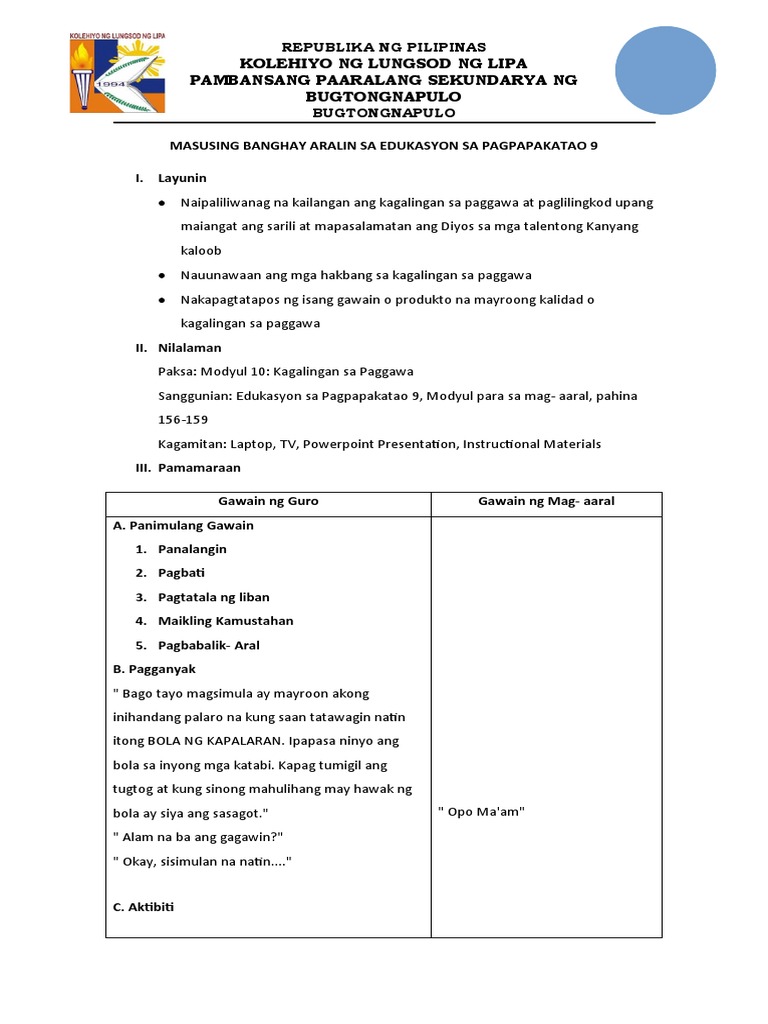 Final Lesson Plan 2 | PDF