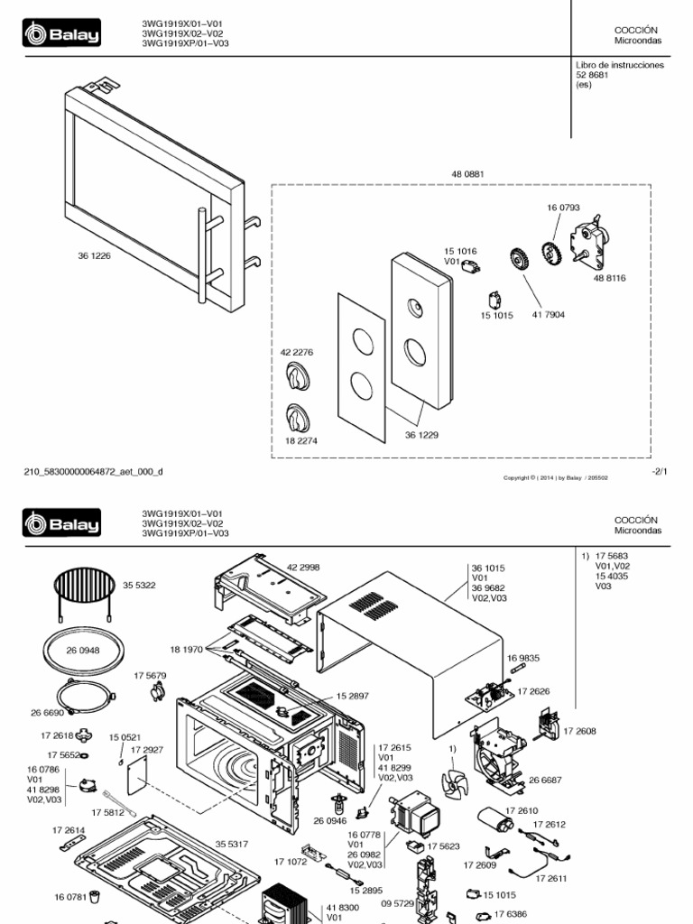 Balay 3WG1919XP Despiece | PDF