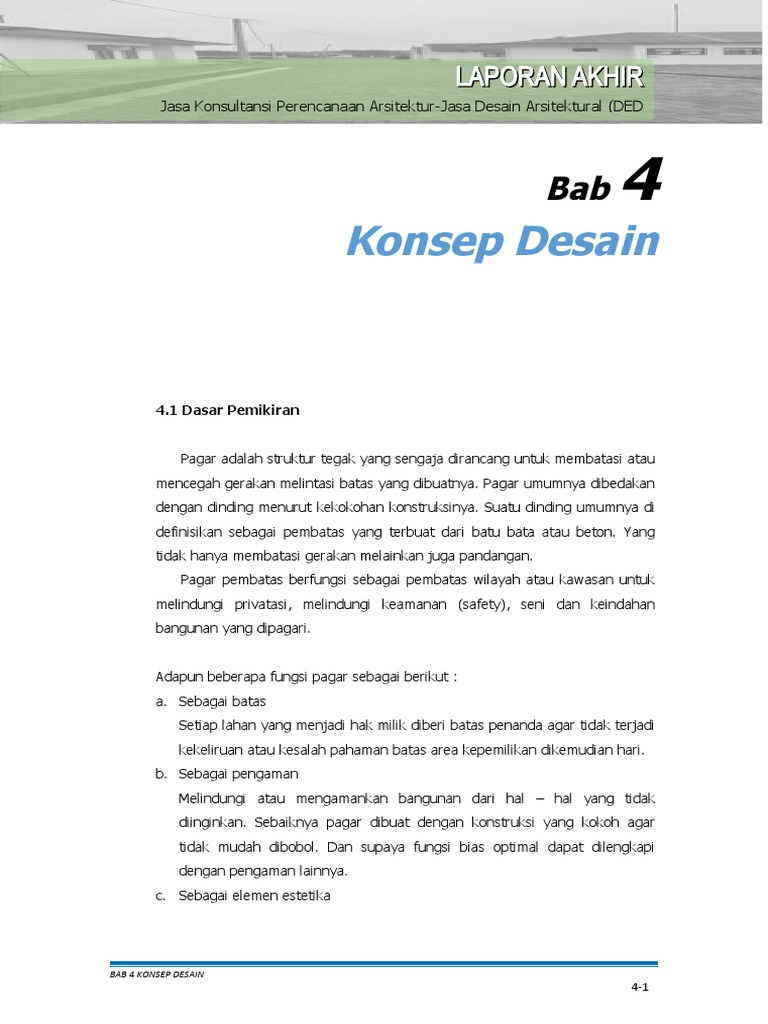 Bab 4 Konsep Desain | PDF