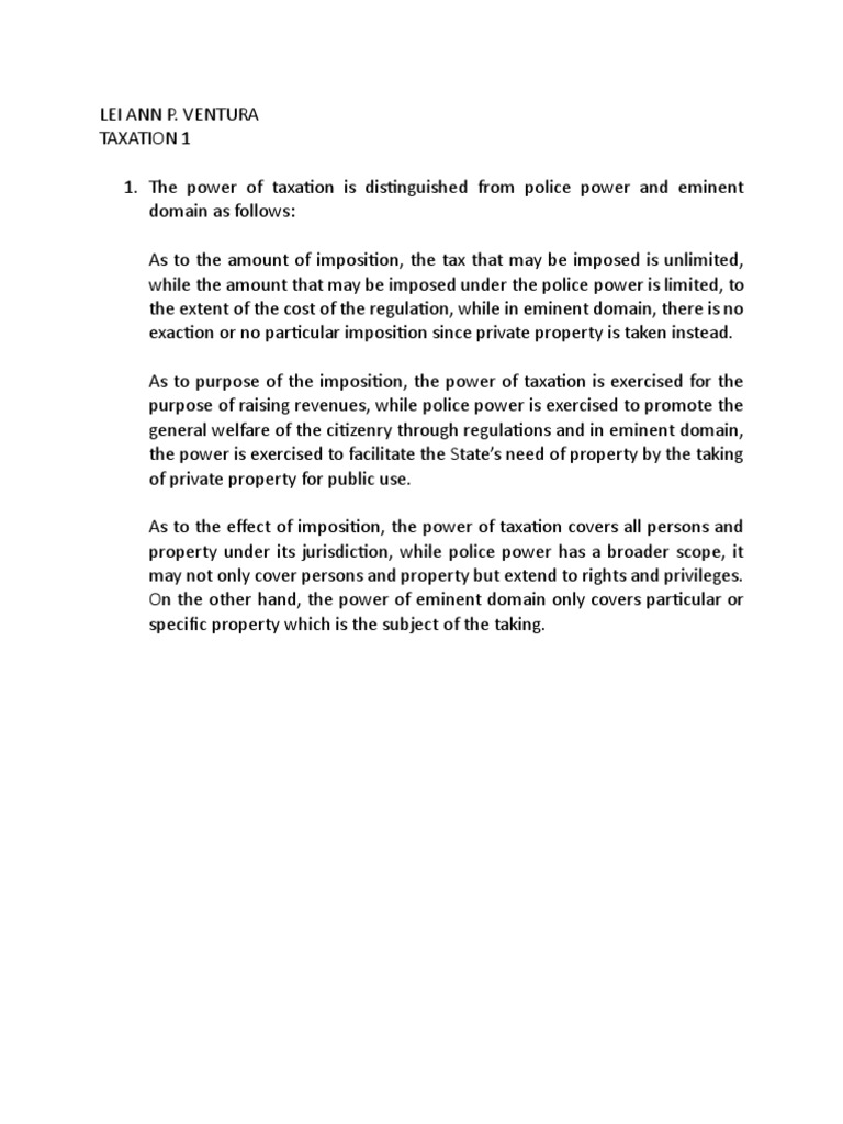 Power of Taxation | Download Free PDF | Taxes | Taxpayer