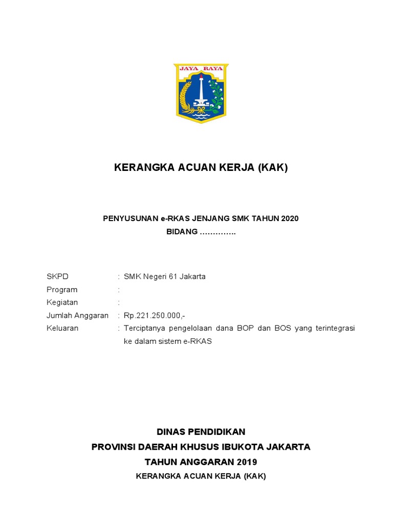 Contoh SKPD untuk Penyusunan e-RKAS | PDF | Bisnis