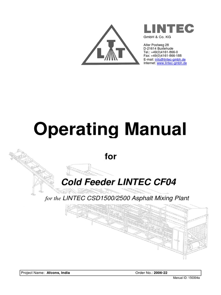 Cold Feeder 2 | PDF