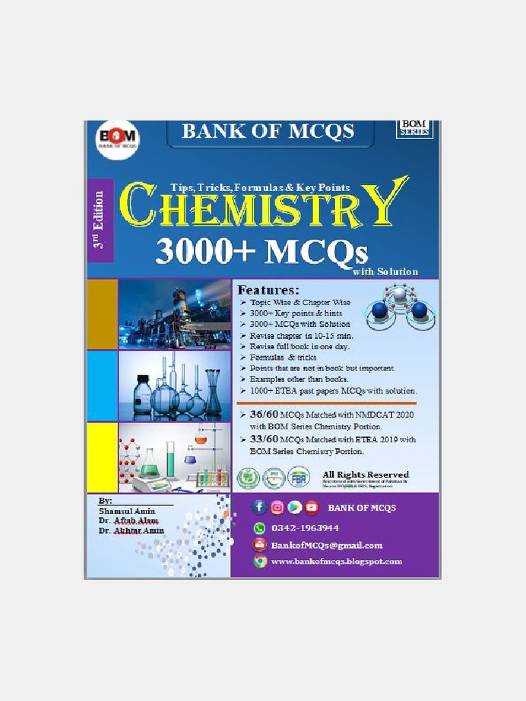 Chemistry 3000 Key Points and 3000 MCQs Bom Series Sample | PDF