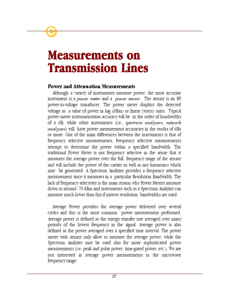 RF Measurement 1 | PDF | Power (Physics) | Spectral Density