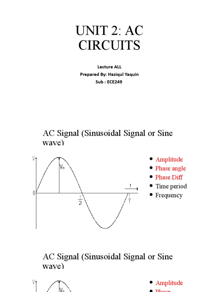 UNIT2 | PDF | Alternating Current | Classical Mechanics
