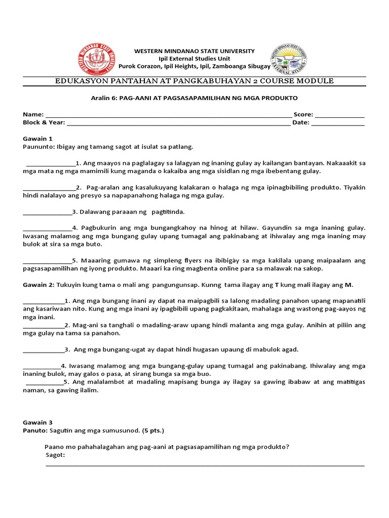 Lesson 6 Ebalwasyon | PDF