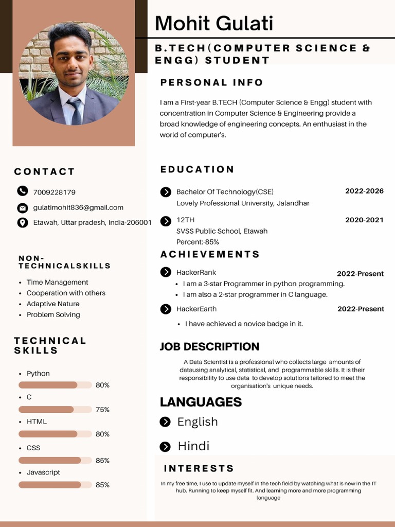 Brown Modern Minimalist Graphic Designer Resume | PDF