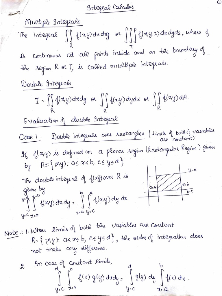 Unit 6 Double and Triple Integrals | PDF