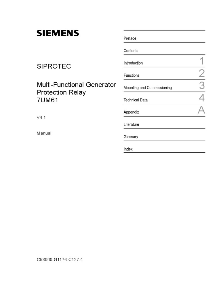 7UM61Gen Relay Man STG GTG | PDF | Electromagnetic Compatibility | Parameter (Computer Programming)