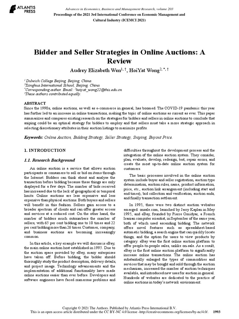 Design and Implementation of An Online Auction | PDF | Auction | E Bay