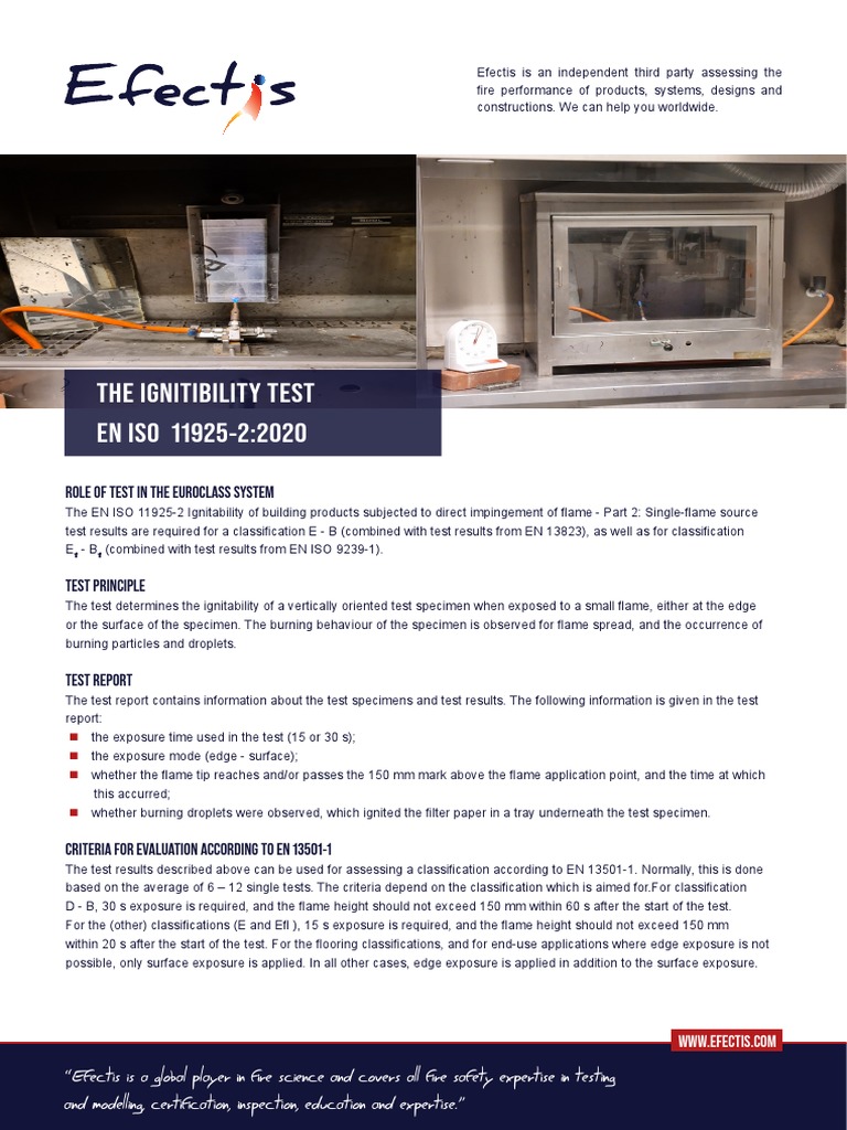 The Ignitibility Test EN ISO 11925-2:2020 | PDF | Exposure (Photography ...