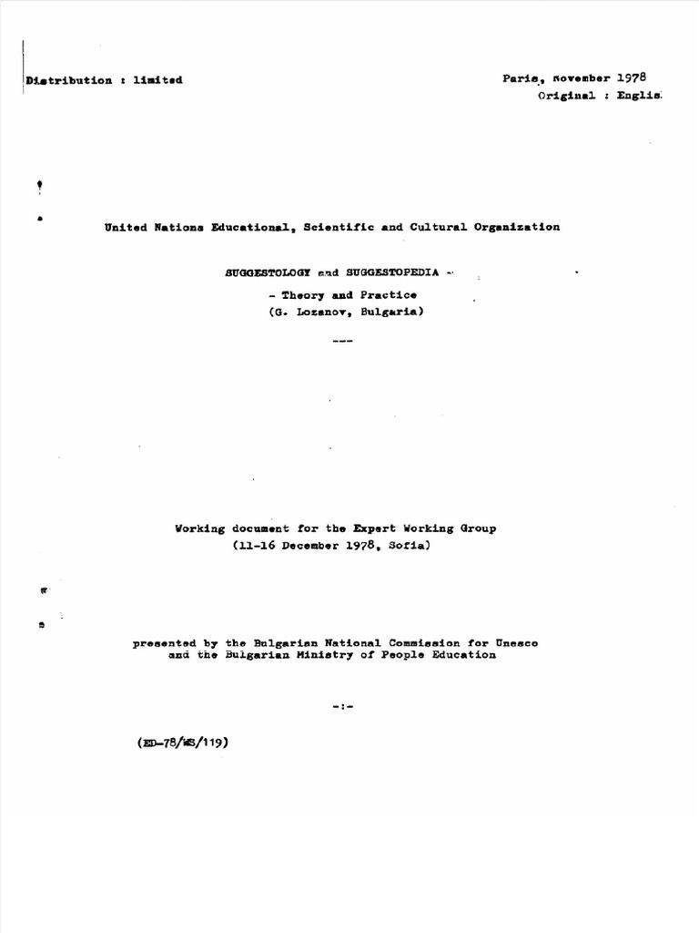 Georgi Lozanov Suggestopedia | PDF