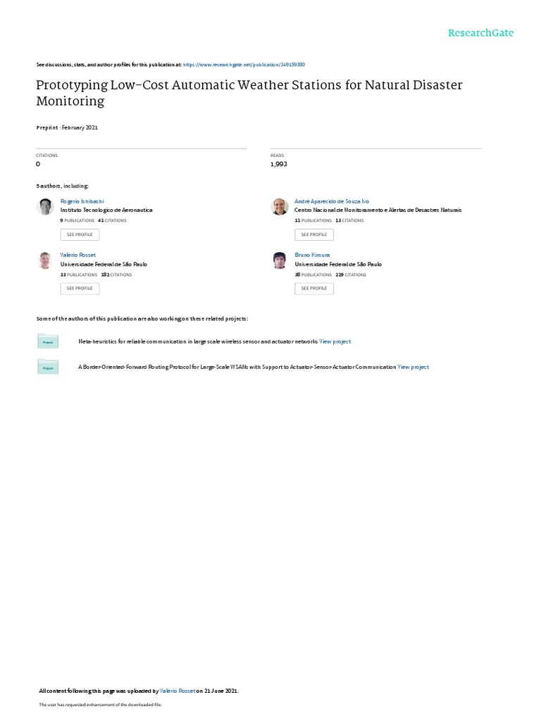 Prototyping Low-Cost Automatic Weather Stations For Natural Disaster ...