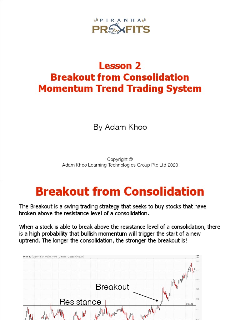 Lesson 2 Breakout Trading System | PDF | Order (Exchange) | Business