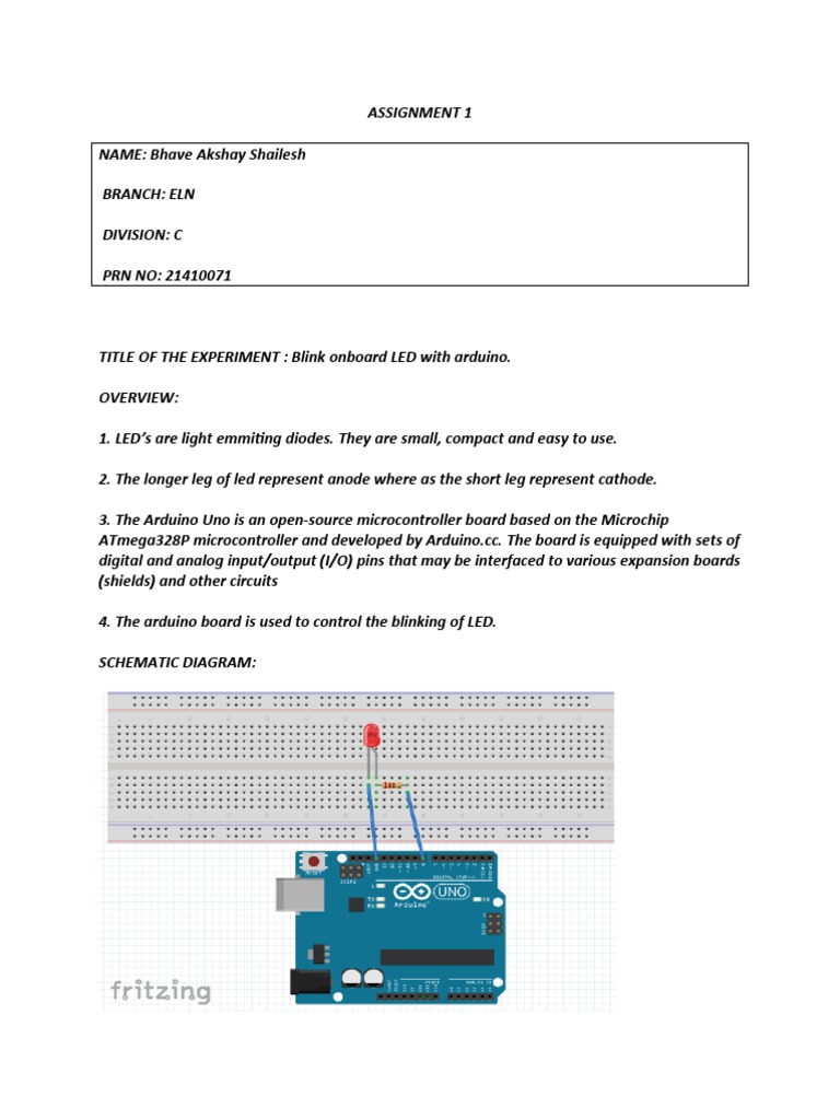 Assignment 1 | Download Free PDF | Light Emitting Diode | Arduino