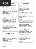 Tagalog Catholic Prayers | PDF