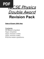 AQA GCSE Physics Paper 2 Topics List | PDF | Waves | Force