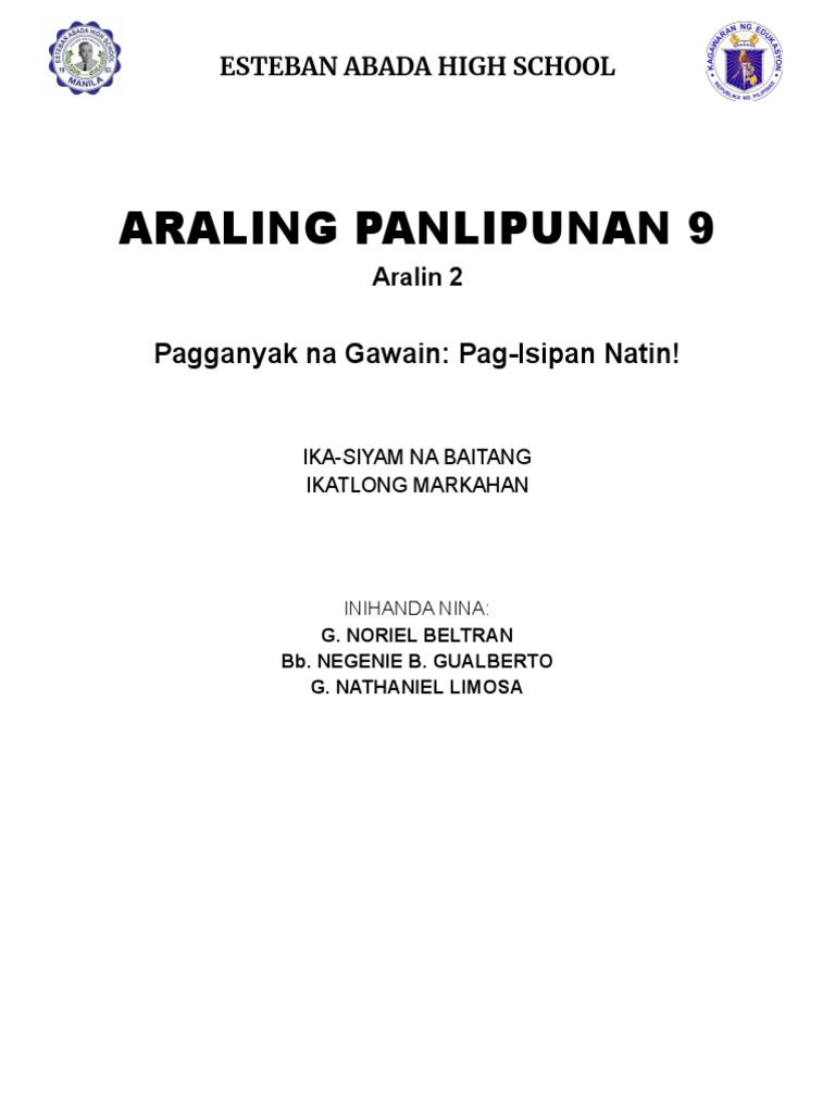 Aralin 2 - Pagganyak Na Gawain | PDF