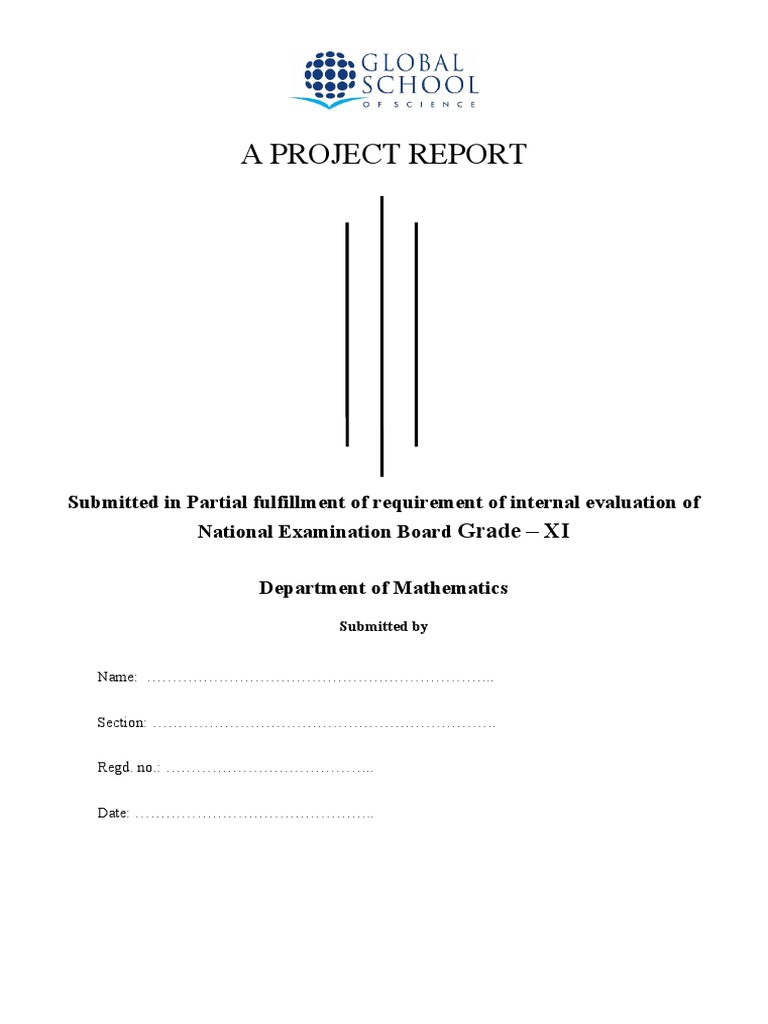 A Project Report: Grade - XI | PDF | Trigonometric Functions | Quadratic Equation