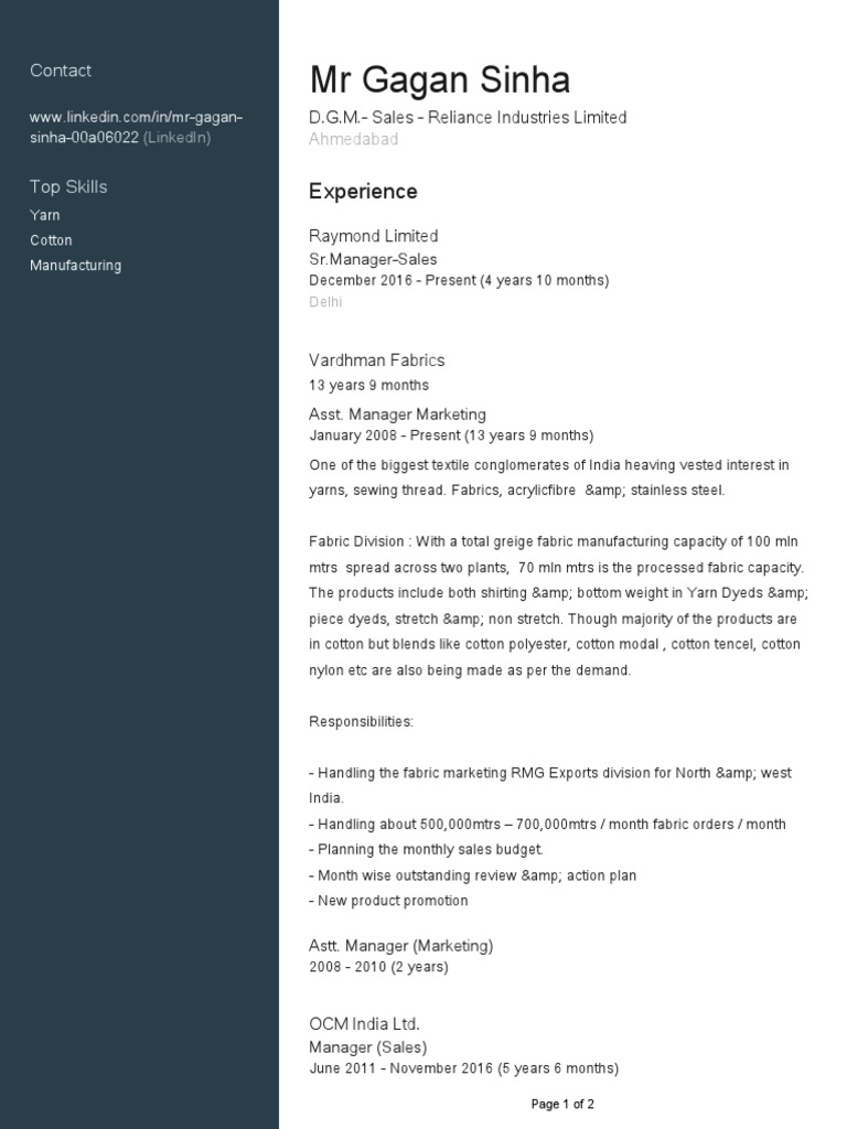 MR Gagan Sinha | PDF | Textiles | Cotton