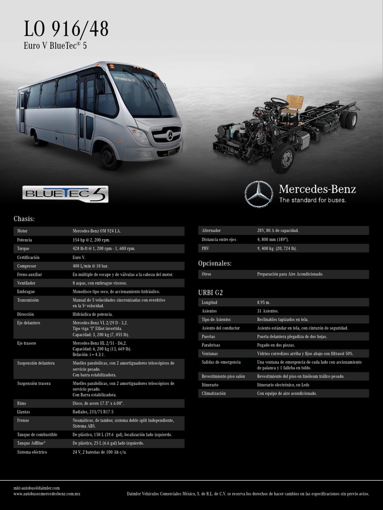 Chasis LO 916 48 URBI - G2 | PDF | Embrague | Eje