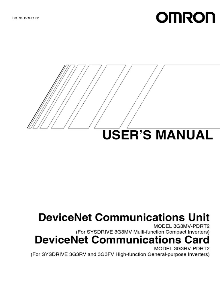 User'S Manual: Devicenet Communications Unit Devicenet Communications Card | PDF | Programmable ...