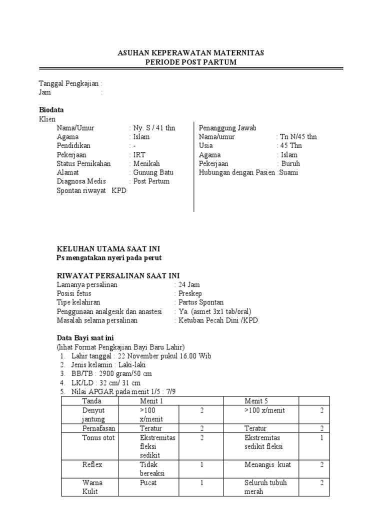Askep Joki Maternitas | PDF