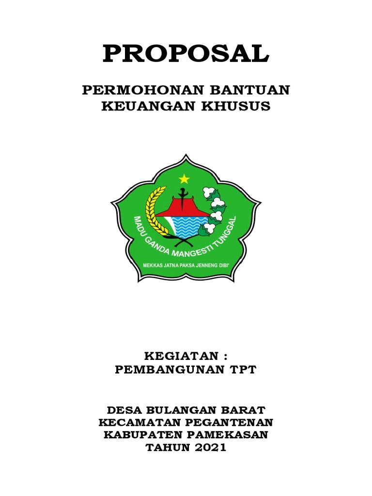 Proposal BK Bulangan Barat 2021 | PDF