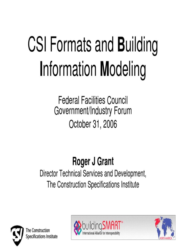 (Grant) CSI Formats and BIM | PDF