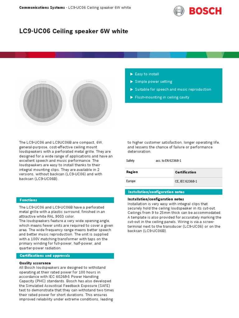 LC9 Uc06 | PDF | Loudspeaker | Transformer
