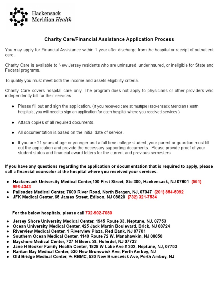 Charity Care Application English | PDF | Welfare | Social Security ...