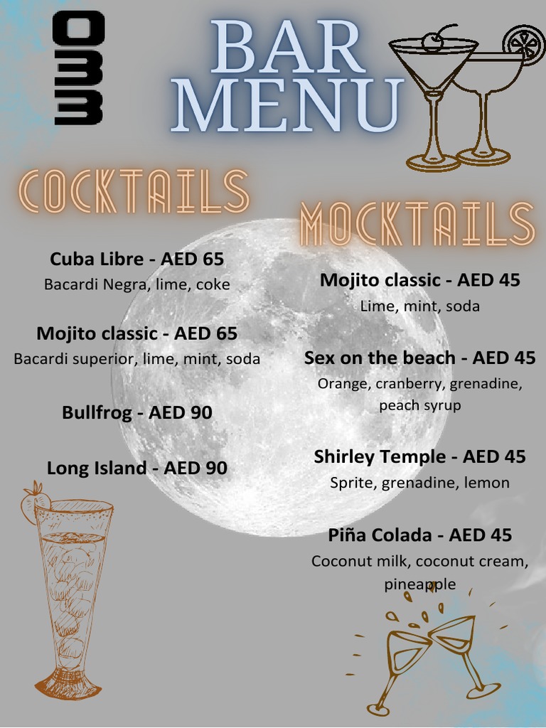 Bar Menu Event | PDF