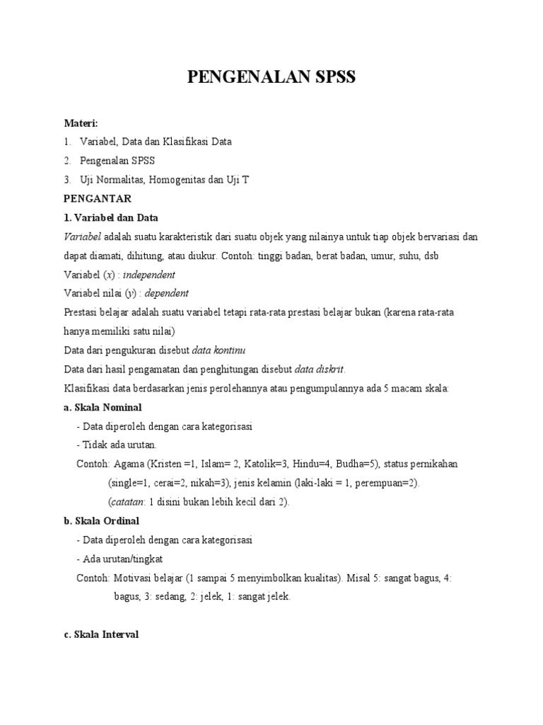 Modul SPSS 20 Nov 2020 | PDF