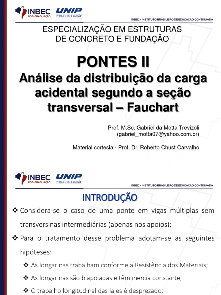 Análise de Carga em Pontes - Fauchart | PDF | Resistência dos materiais ...