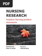Problem Statements CHN 2017 | PDF | Nursing | Public Health