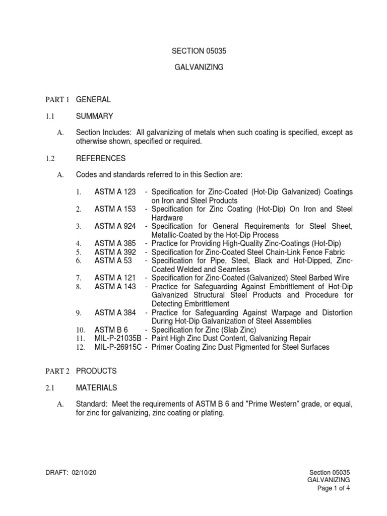 L-05035 - Galvanizing | PDF
