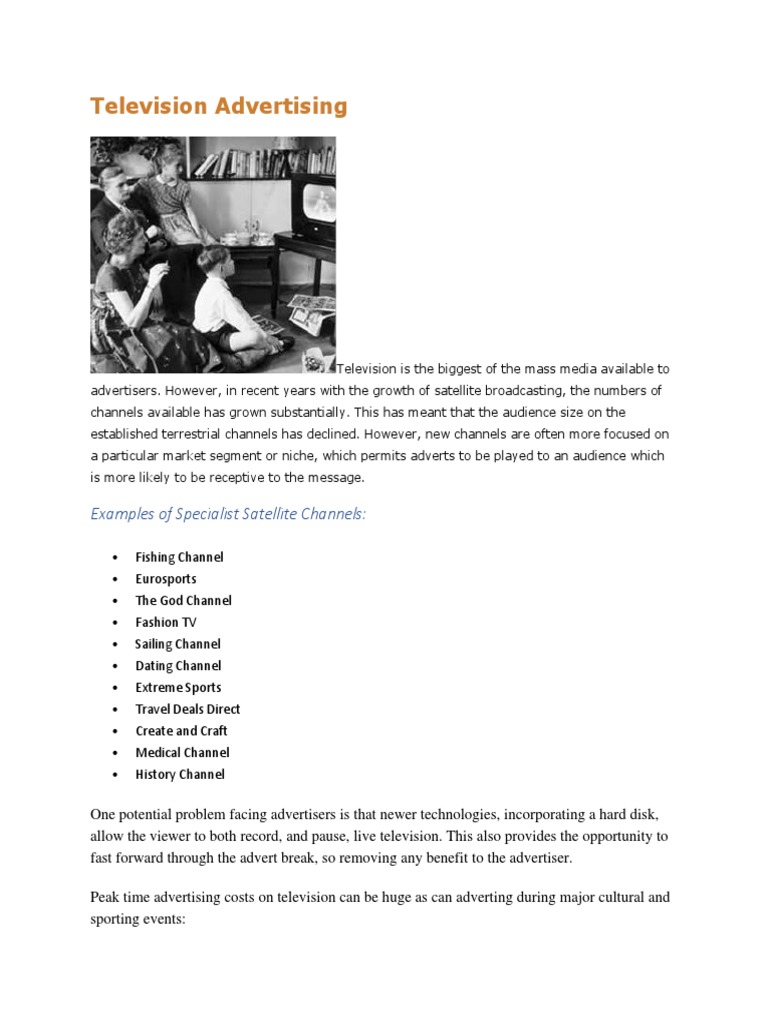 Television Advertising | PDF
