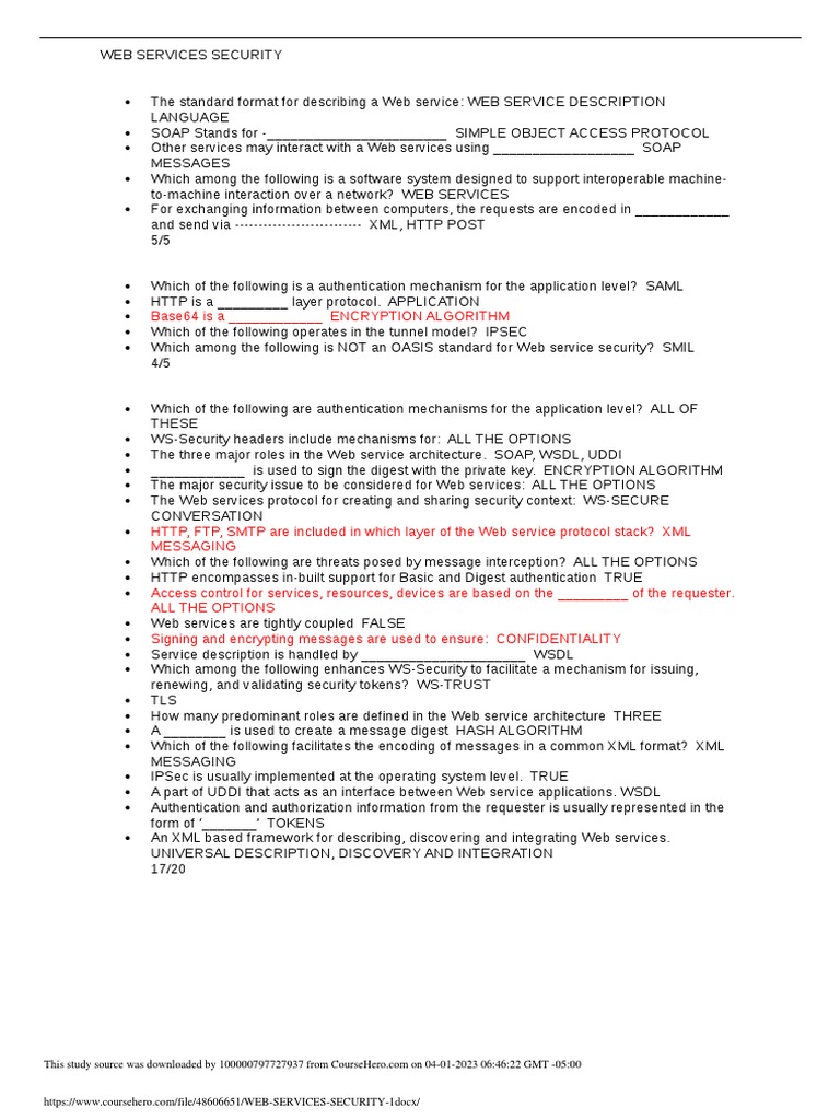 Web Services Security 1 Pdf Web Service Soap