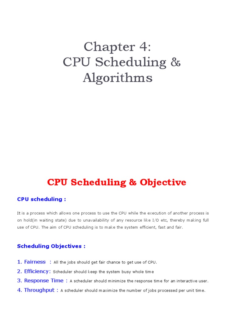 Unit 4 OSY Presentation | PDF | Scheduling (Computing) | Process (Computing)