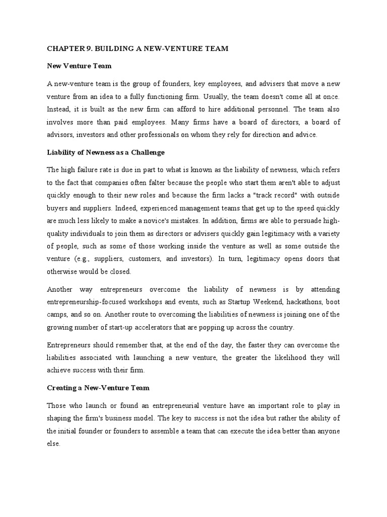 chapter-9-building-a-new-venture-team-new-venture-team-pdf
