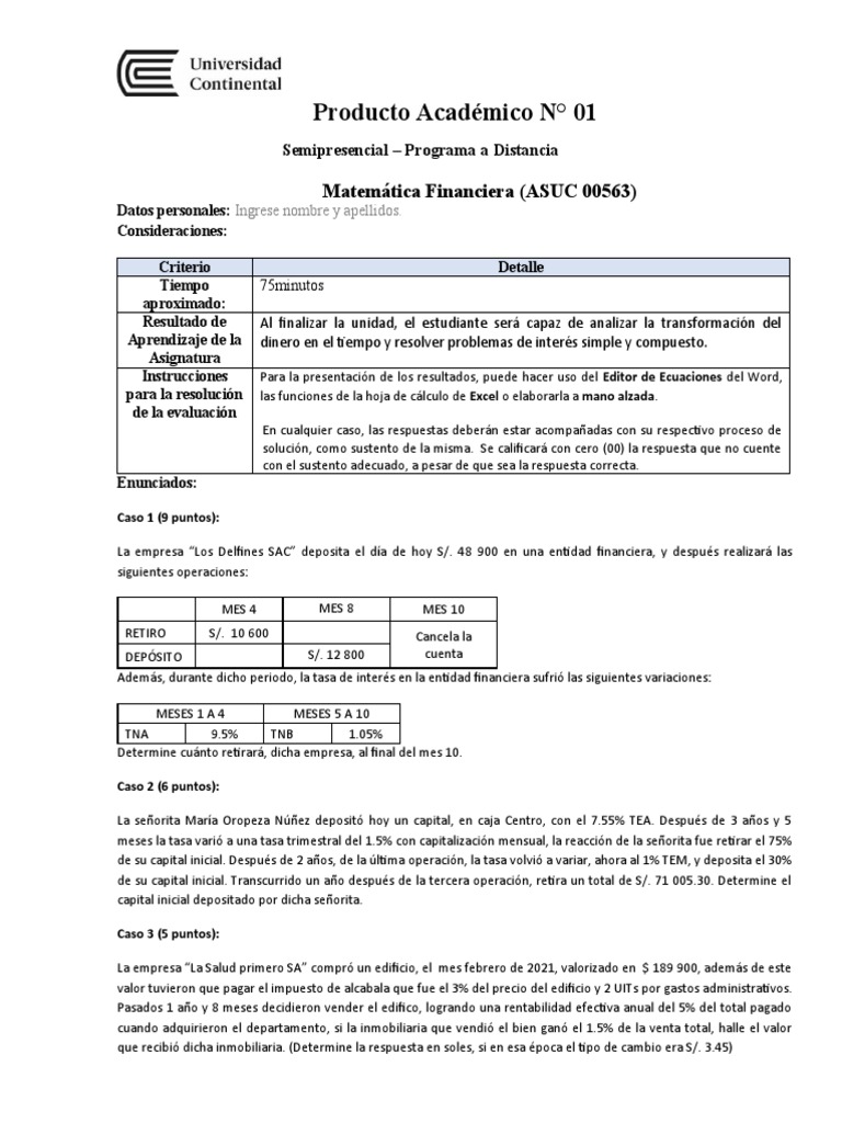 Producto Académico #01 | PDF | Economias
