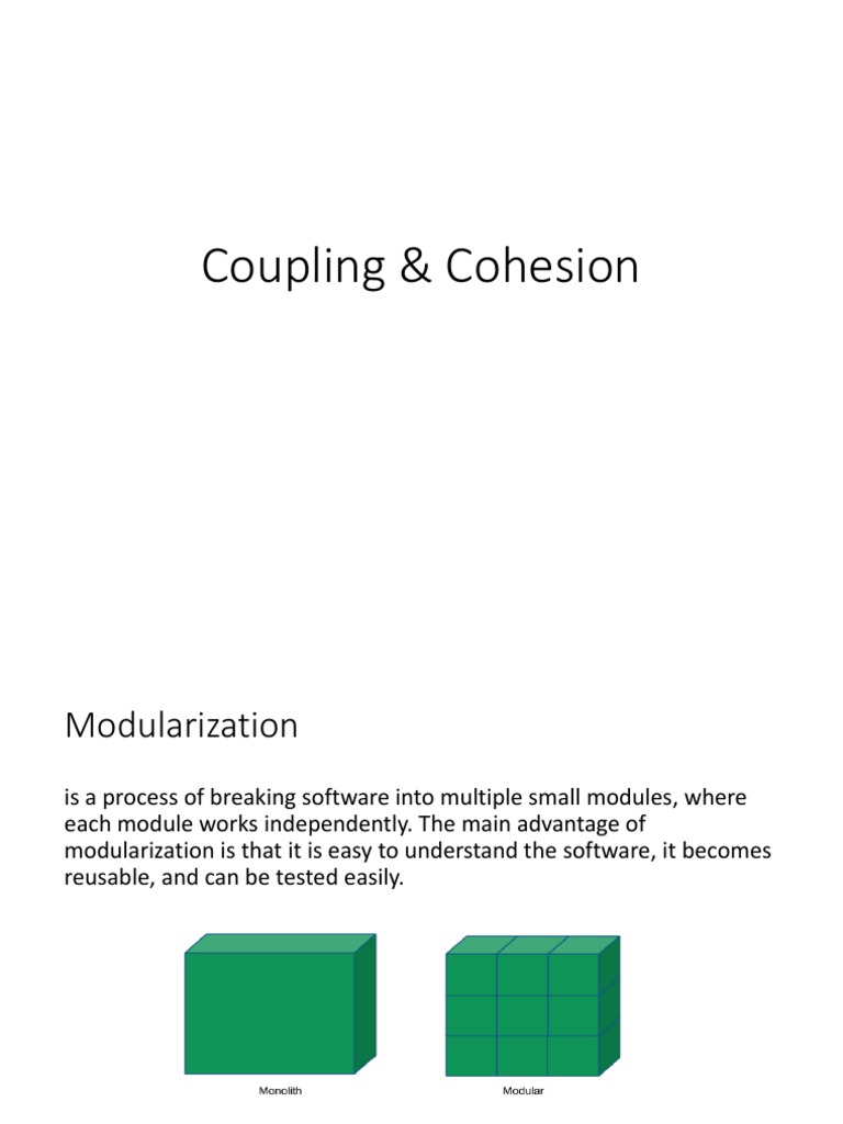 Coupling And Cohesion Pdf Modular Programming Computer Program 1277