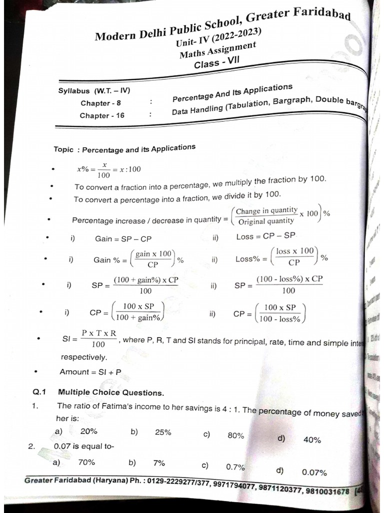 Maths Unit4 Assignment | PDF