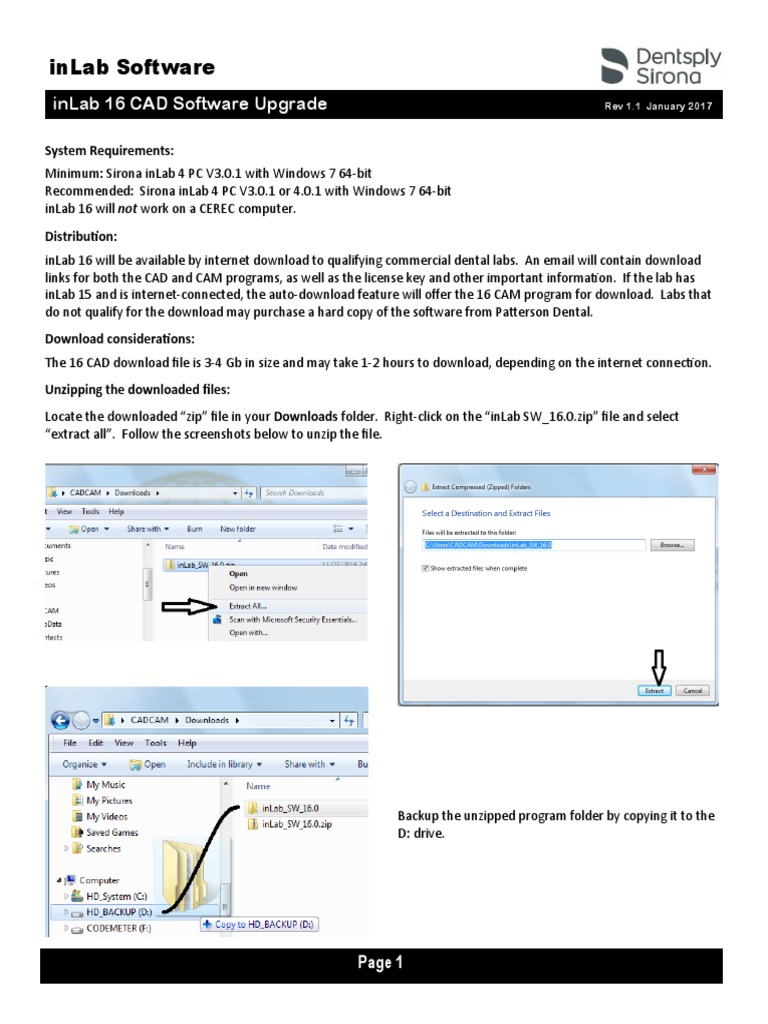 Inlab 16 v1.1 Software Installation Instructions | PDF | Zip (File Format) | Microsoft Windows